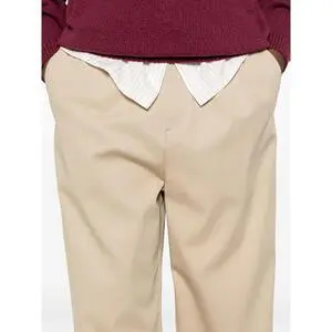 A.p.c. Cotton Pleated Trousers - Cream