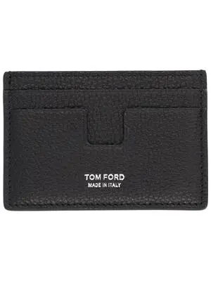 TOM FORD Leather Card Holder - Black