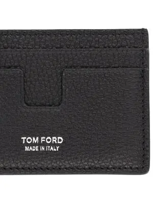 TOM FORD Leather Card Holder - Black