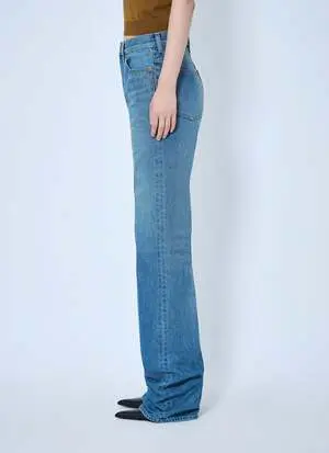 Saint Laurent Flared High-waisted Five-pocket Jeans