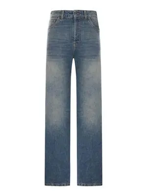 Miu Miu Five Pocket Straight Leg Jeans - Blue