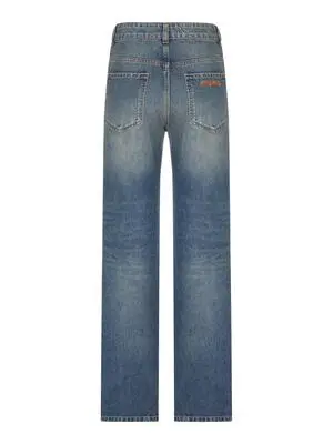 Miu Miu Five Pocket Straight Leg Jeans - Blue