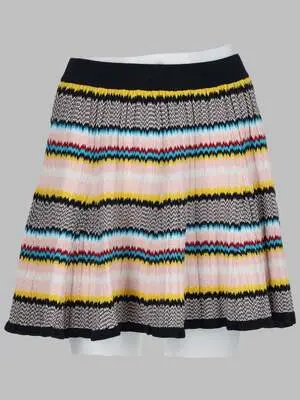 Casablanca Minigonna In Maglia Chevron - Multicolor