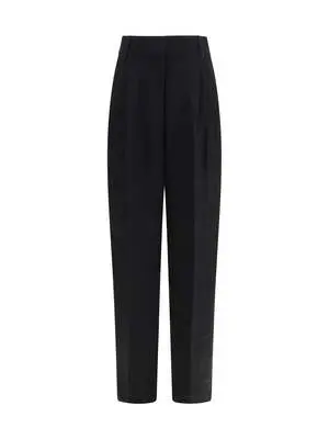 Max Mara Mstsumero Pants In Linen Batavia - Black