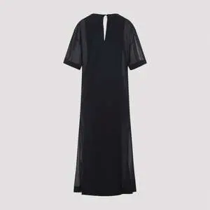 Carven Sheer Draped Midi Dress