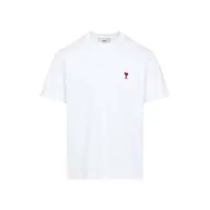 AMI Paris Classic Red T-shirt - White