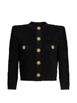 Balmain BALMAIN Cropped Quilted Cardigan Multicolor