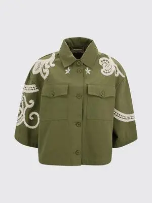 Max Mara Embroidered Cotton Jacket - Green