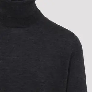 Brunello Cucinelli Wool Cashmere Turtleneck - Gray