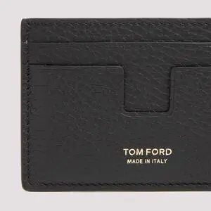 TOM FORD Leather Cards Holder - Black