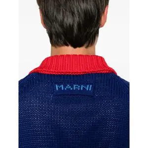 Marni Cotton Zip-up Cardigan - Blue