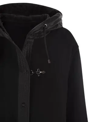 FAY Two-material Wool And Cashmere Caban Coat