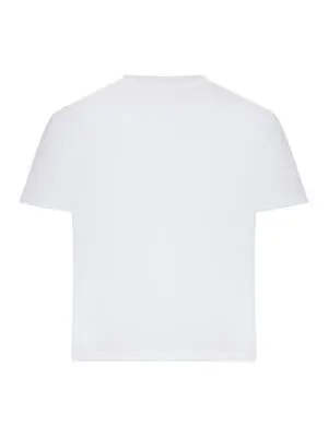 Miu Miu Cotton Jersey T-shirt With An Appliqué Logo - White