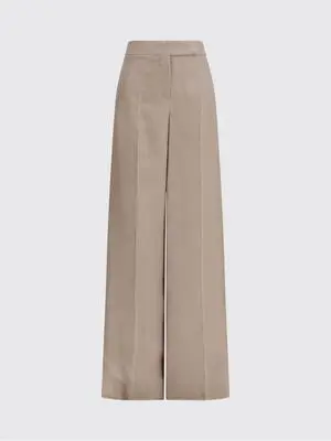 Max Mara Taffeta Palazzo Trousers - Brown