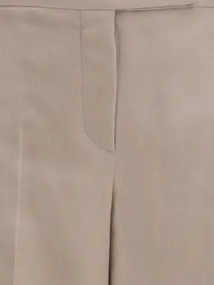 Max Mara Taffeta Palazzo Trousers - Brown