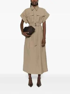 Brunello Cucinelli Belted Cotton Shirt Dress