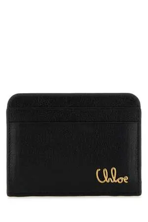 Chloé Leather Card Holder - Black