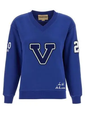 Valentino Garavani Chat De La Maison' Sweatshirt - Blue