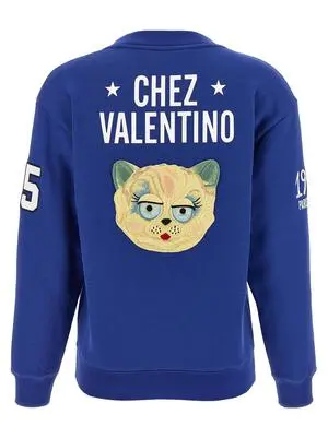 Valentino Garavani Cotton Sweatshirt - Blue