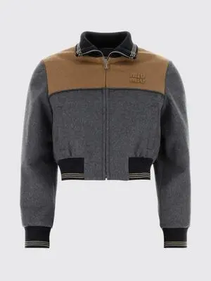 Miu Miu Virgin Wool And Cashmere Hoodie - Gray