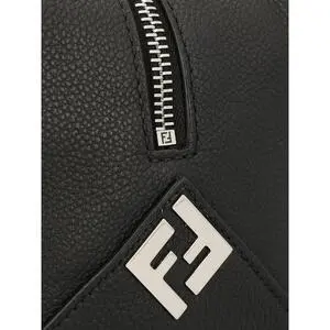 Fendi Leather Wash Bag - Black