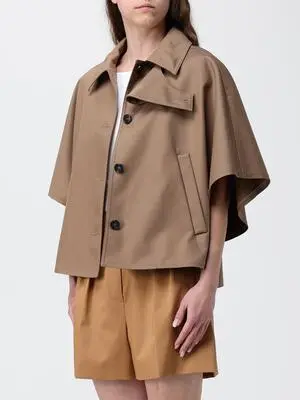 Max Mara Paggio Cotton Cape - Brown