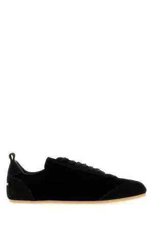 JIL SANDER Velvet And Suede Etage Sneakers - Black