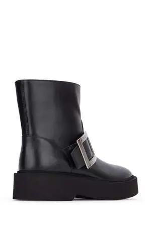 ROGER VIVIER Viv Rangers High Met Bikers Bootie - Multicolor