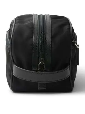 Prada Travel Pouch In Re-nylon And Saffiano