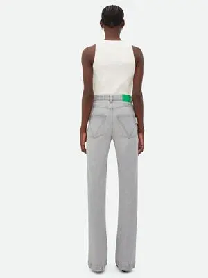 Bottega Veneta Light Grey Washed Denim Flared Jeans