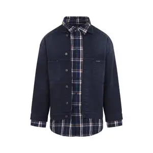 Balenciaga Patched Shirt Jacket - Blue