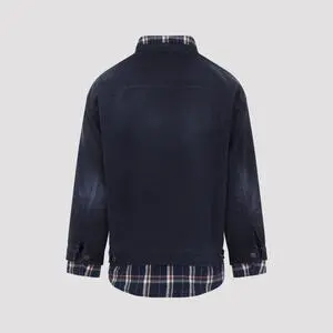 Balenciaga Patched Shirt Jacket - Blue