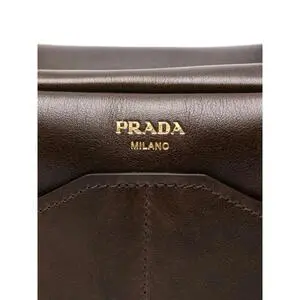 Prada Leather Shoulder Bag - Brown