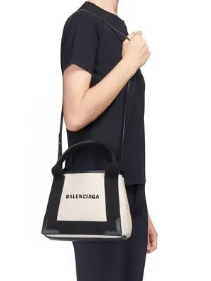 Balenciaga Canvas And Leather Cabas Xs Bag - Multicolor