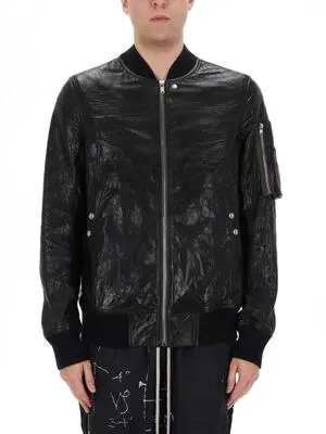 Rick Owens Bomber Jacket Classic Flight - Black