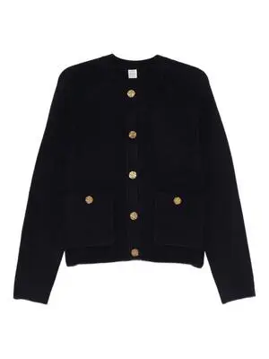 TOTEME Hammered Button Cardigan - Blue