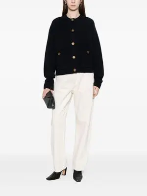 TOTEME Hammered Button Cardigan - Blue