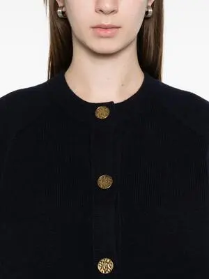 TOTEME Hammered Button Cardigan - Blue