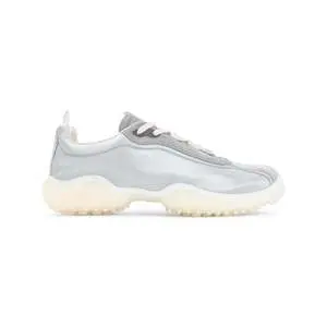 Miu Miu Technical Fabric Lace-up Sneakers - Gray