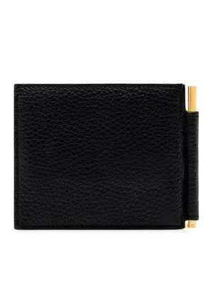 TOM FORD Soft Grain Leather Money Clip Wallet