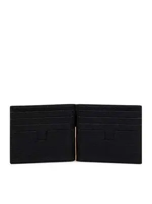 TOM FORD Soft Grain Leather Money Clip Wallet