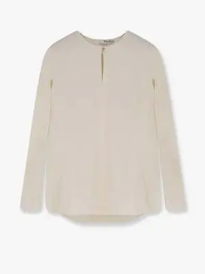 Max Mara Stretch Silk Shirt - Cream