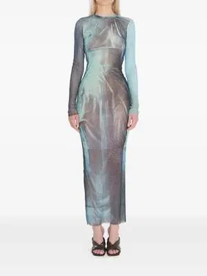 JEAN PAUL GAULTIER Water-print Maxi Dress - Blue