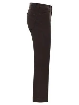 Sportmax Enna Denim Pants With Mini Flare Line - Multicolor