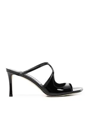 JIMMY CHOO Anise 75mm Shiny Leather Sandals