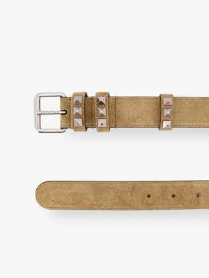 Valentino Garavani Flaneuse Suede Belt With Iconic Studs - Multicolor