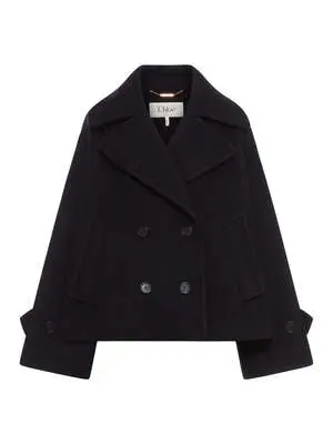 Chloé Oversized Short Wool Coat - Black