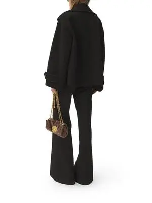 Chloé Oversized Short Wool Coat - Black