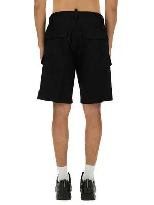 Dsquared2 Cotton Bermuda Cargo Shorts - Black