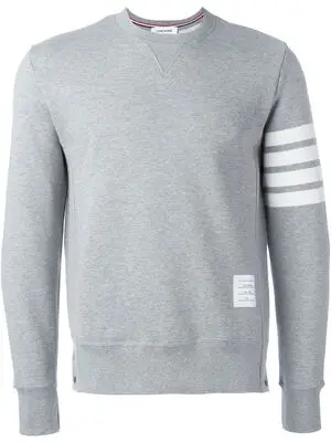 Thom Browne Cotton Crewneck Sweatshirt - Gray
